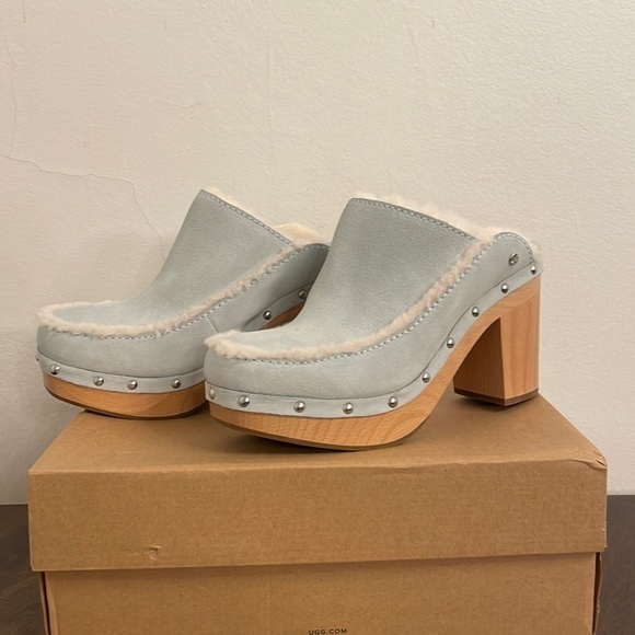 UGG | Shoes | Nwt Ugg Baby Blue Furlined Mules | Poshmark